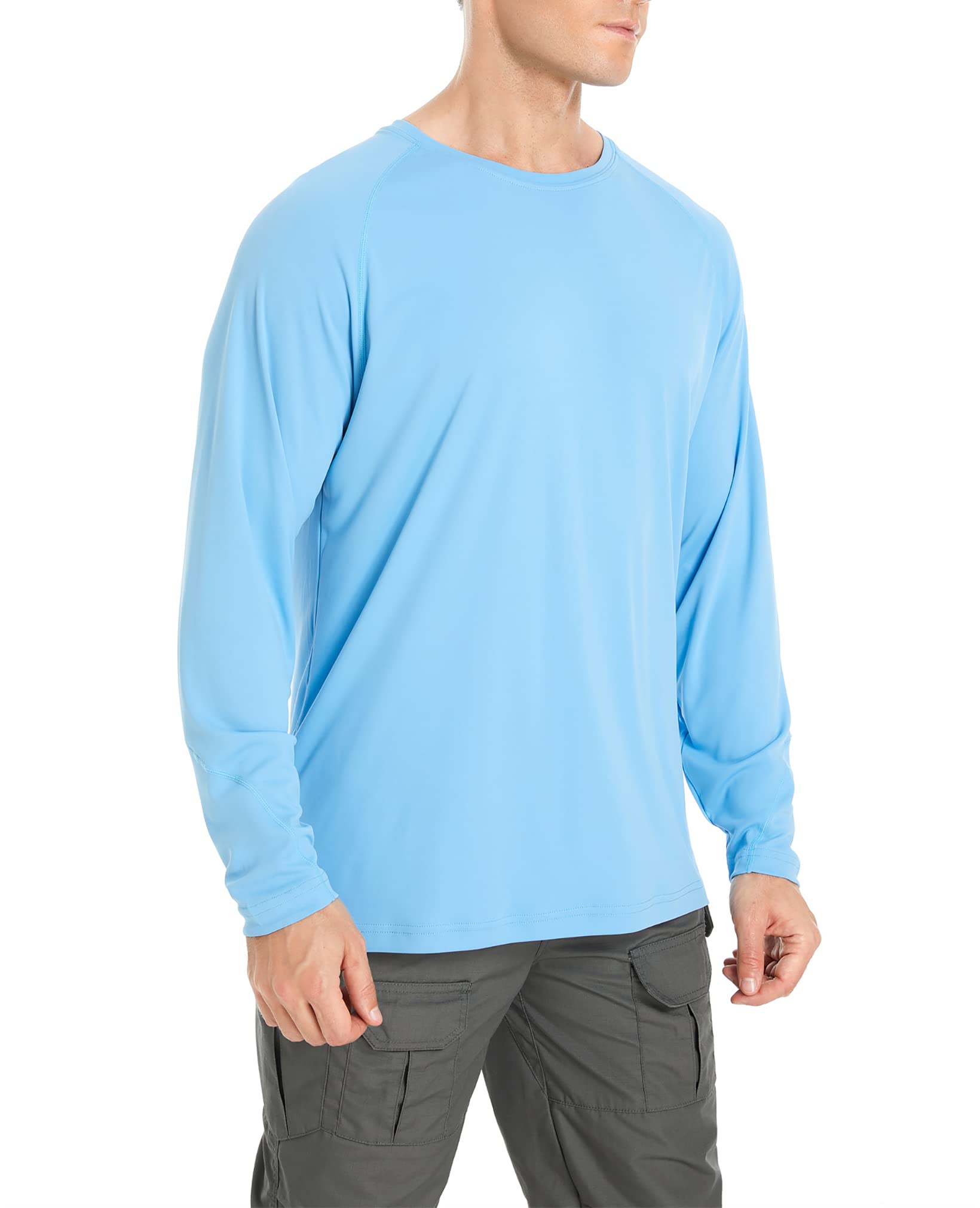 Swimming Shirts for Men UPF 50+ Fishing PFG Tshirt Sun Protection Long Sleeve Light Weight Soft Comfortable Shirts for Workout Hike Run Swim