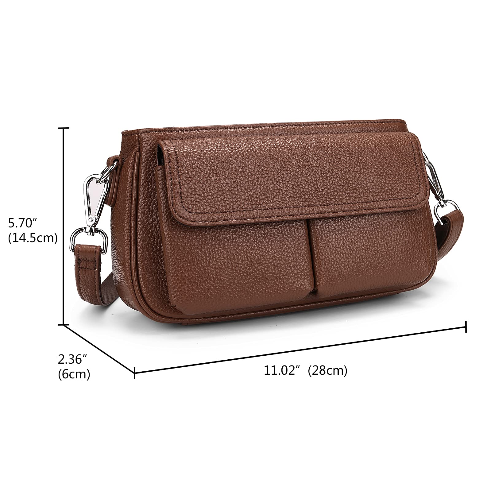 YALUXE Crossbody Bags for Women Fashion Shoulder Bag Medium Purse with Multi Pockets