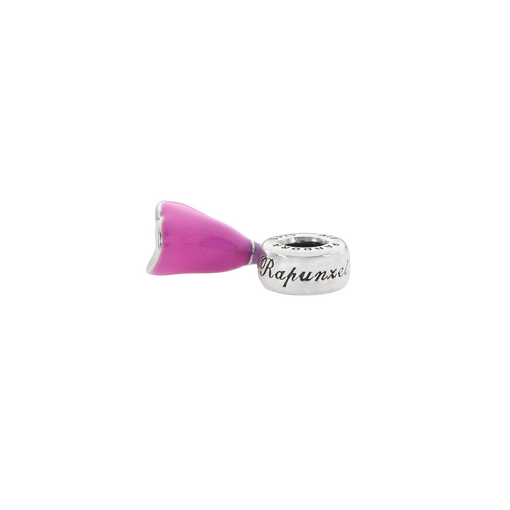 PANDORA Disney RAPUNZEL'S Dress Magenta Lilac Enamel Dangle Charm 791819ENMX