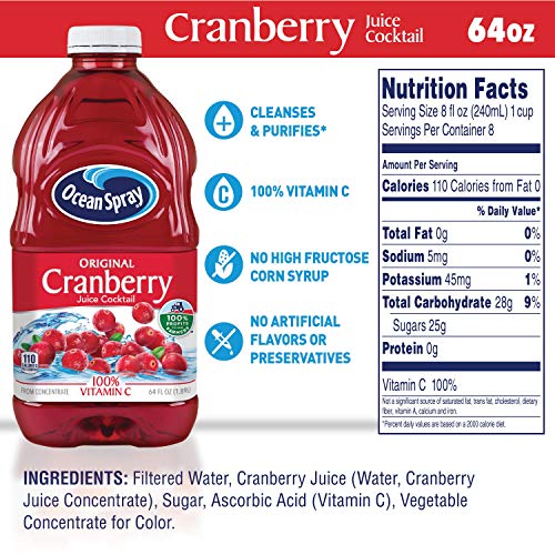 Ocean Spray® Cranberry Juice Cocktail, 64 Fl Oz Bottle (Pack of 1)