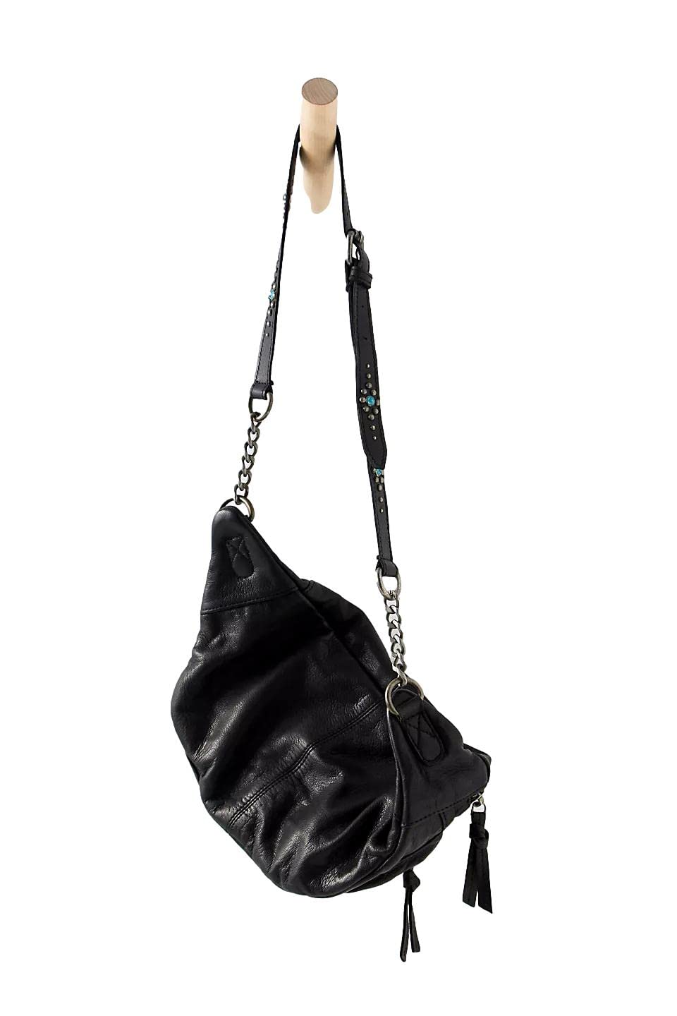 Urban Outfitters Free People Archer Leather Sling Bag, Black, OS