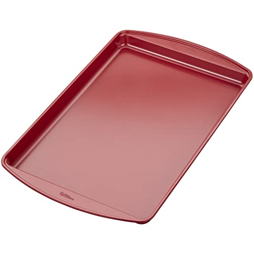 Wilton Christmas Red Non-Stick Large Baking Sheet or Cookie Pan, 17.2 x 11.5-Inch