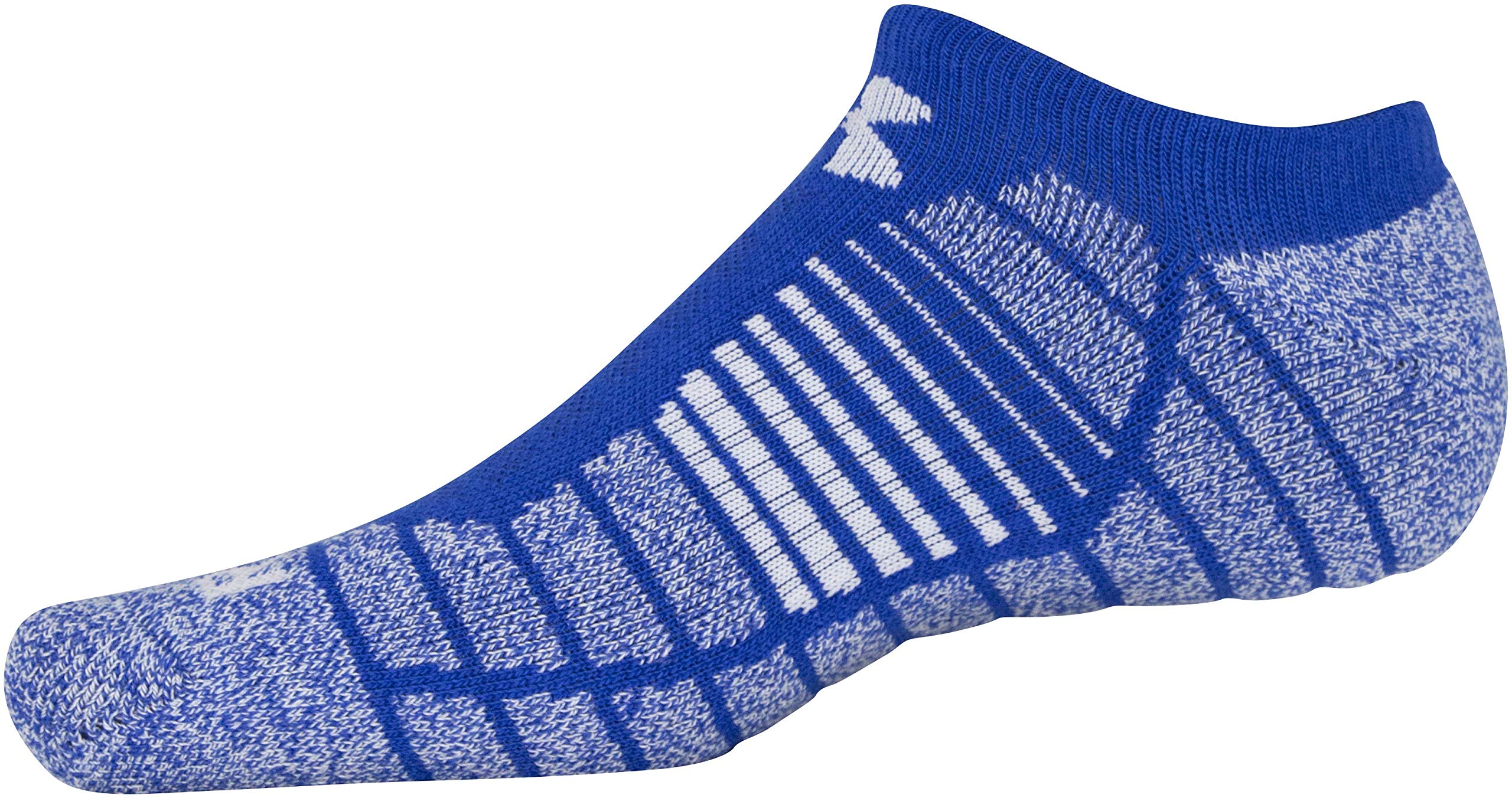 Under Armour Adult Elevated Performance No Show Socks, 3-Pairs, Royal Assorted 1, Medium