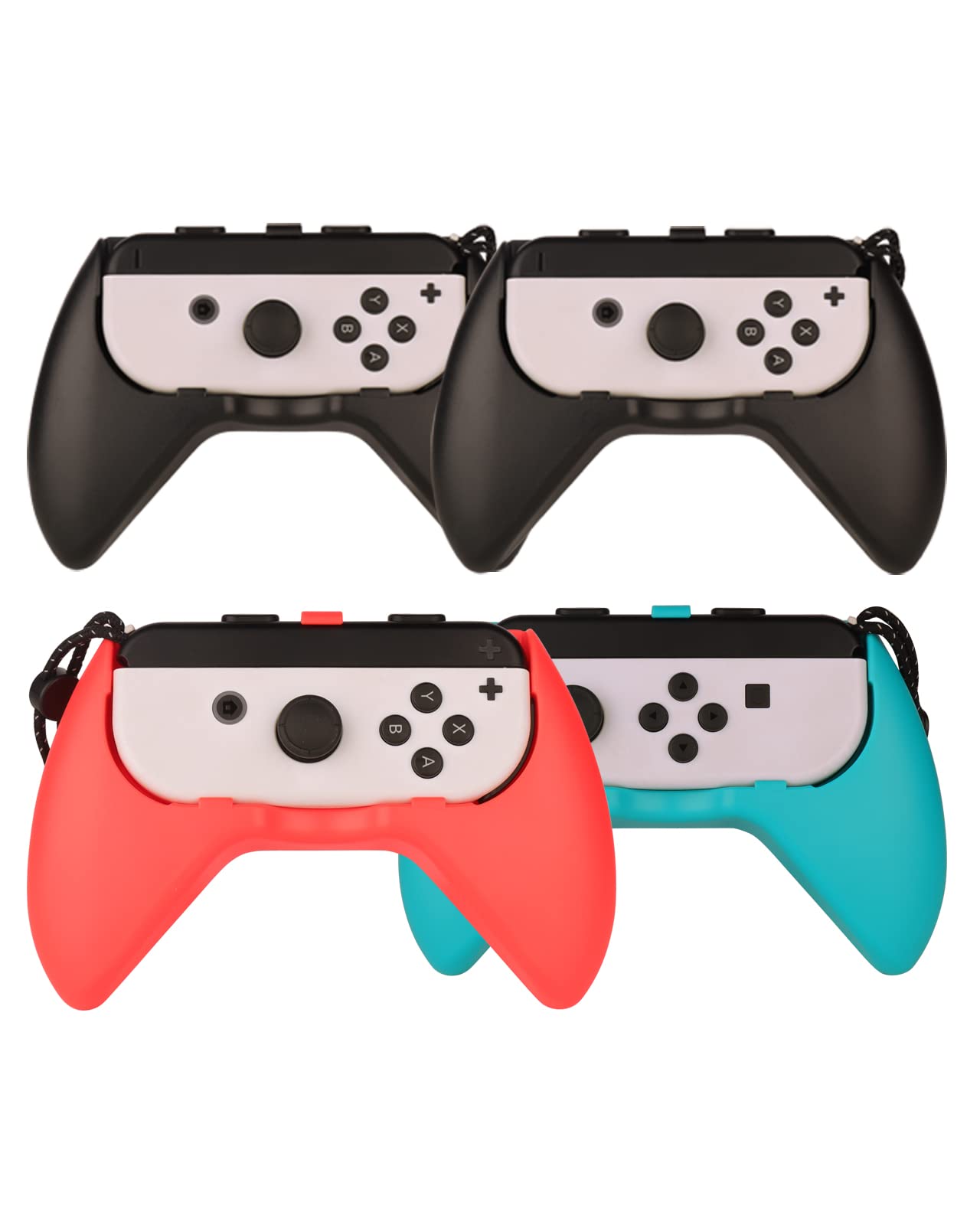 Switch Accessories OLED - Family Bundle Kit for Nintendo Switch OLED Console Users,28 in 1 Case and Screen Protector,Chargers Joy Con Grips Wheels and All Fun Accessories