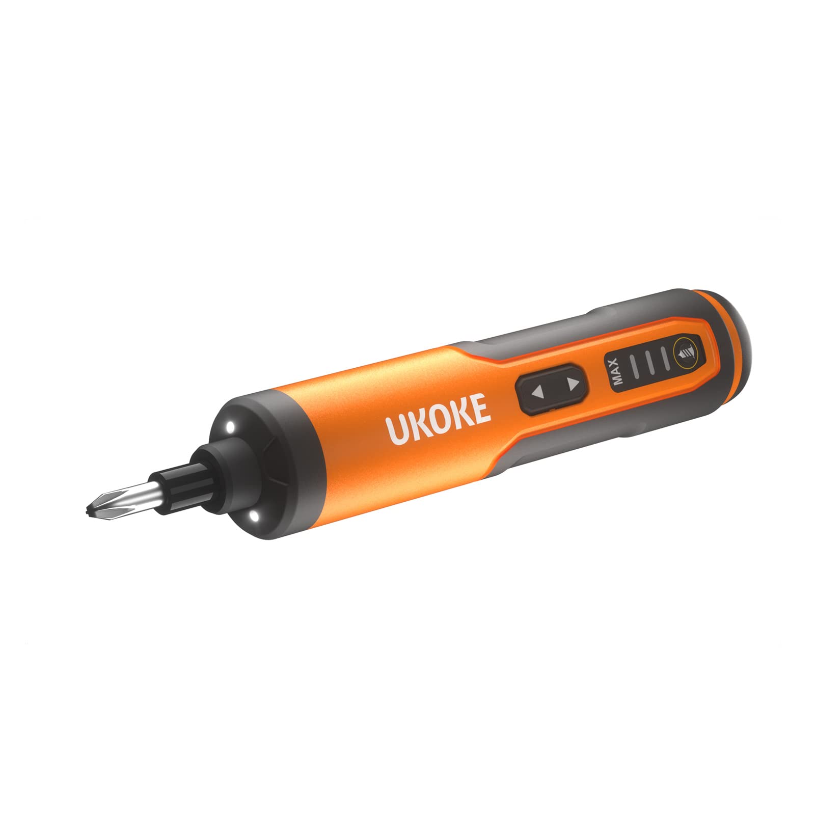 Ukoke 3.6V Cordless Screwdriver Kit, Ergonomic Handle, USB Rechargeable Li-Ion Built-in battery, Screwdriver with Dual LED Lights, 33 pcs Accessories, (UOSD36)