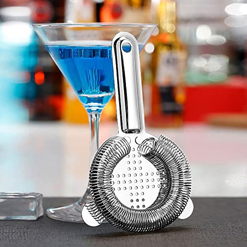 WUWEOT 6 Pack Cocktail Strainer, Stainless Steel Bar Strainer, Bar Tool Drink Strainer with 100 Wire Spring for Professional Bartenders and Mixologists