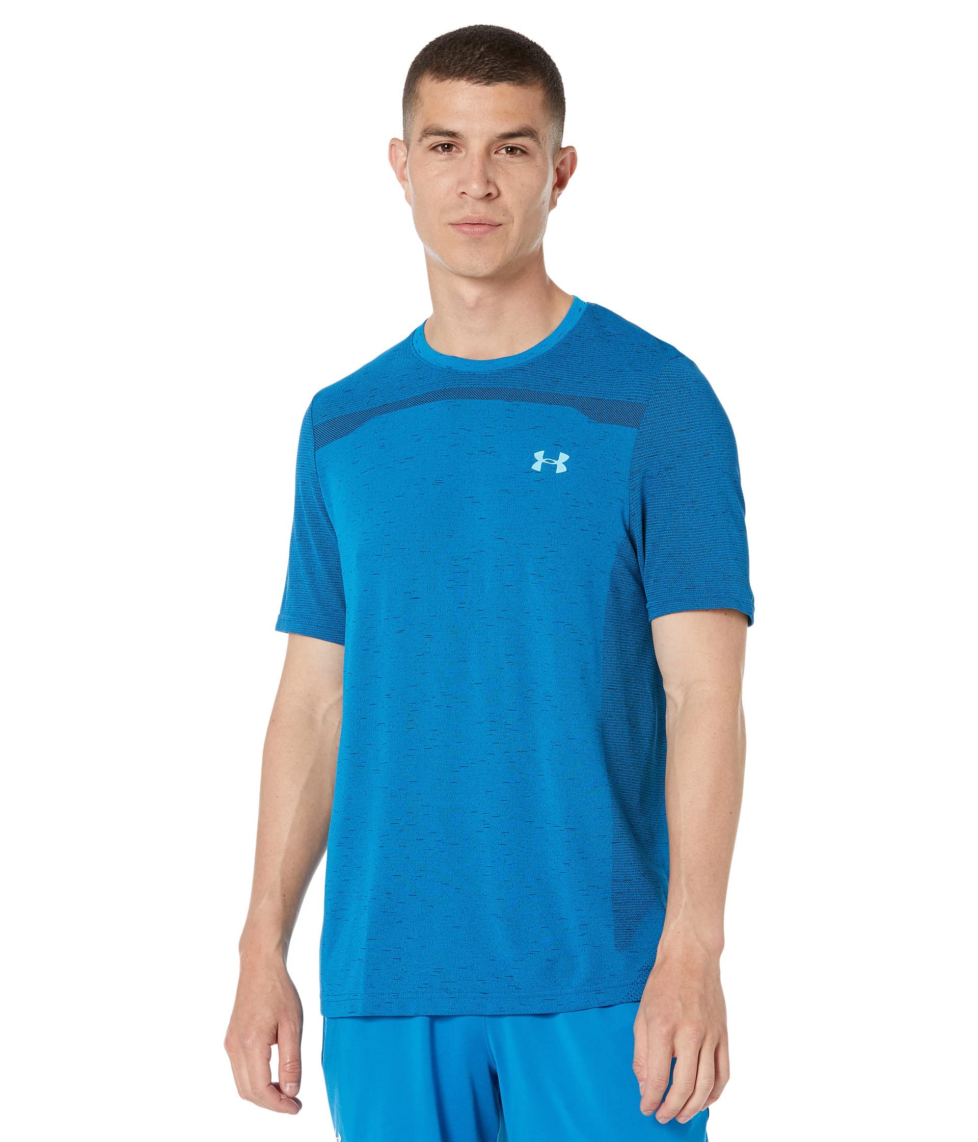 Under Armour Seamless Short Sleeve Cruise Blue/Fresco Blue Large