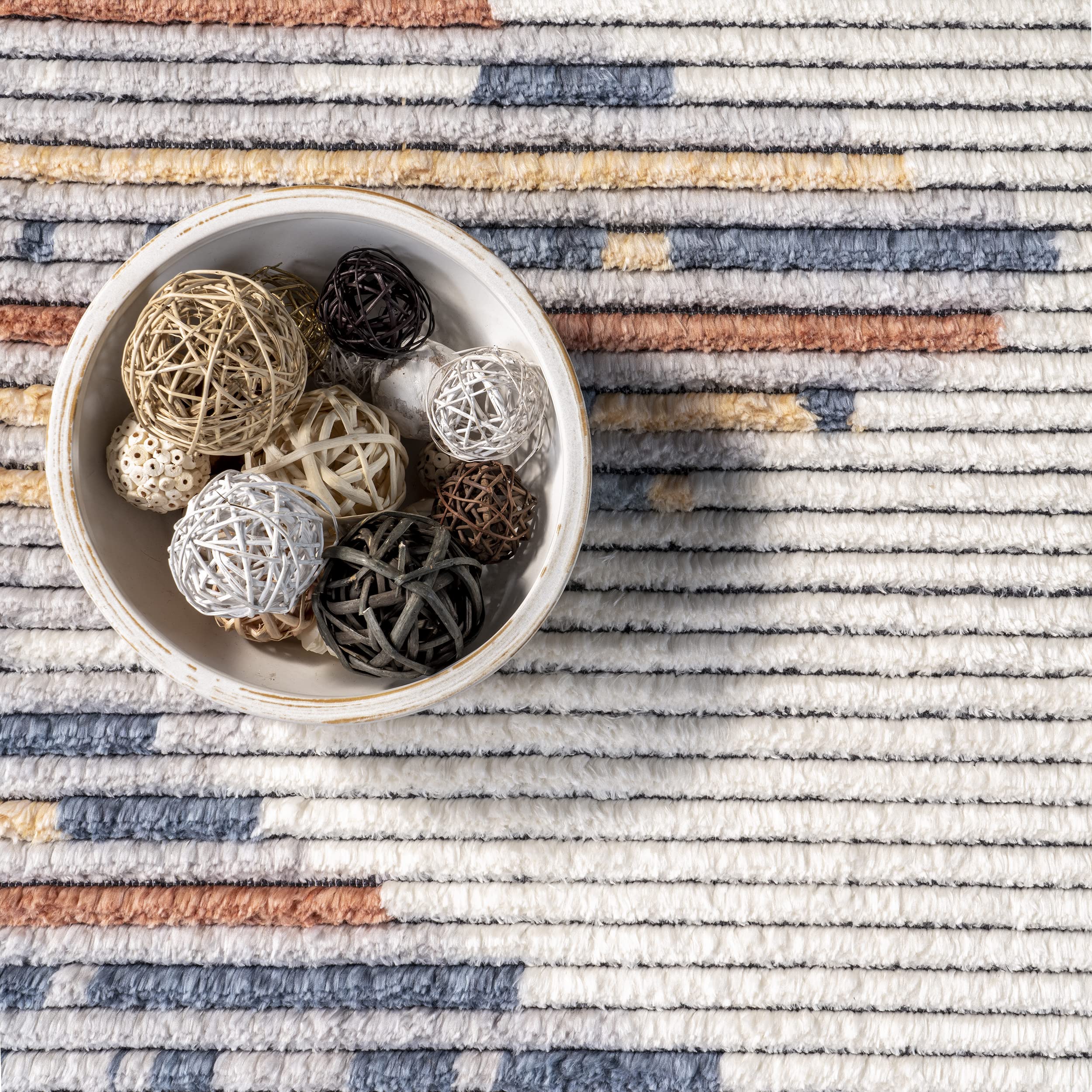 nuLOOM Morgan Contemporary Shag Fringe Area Rug, 5x8, Multi