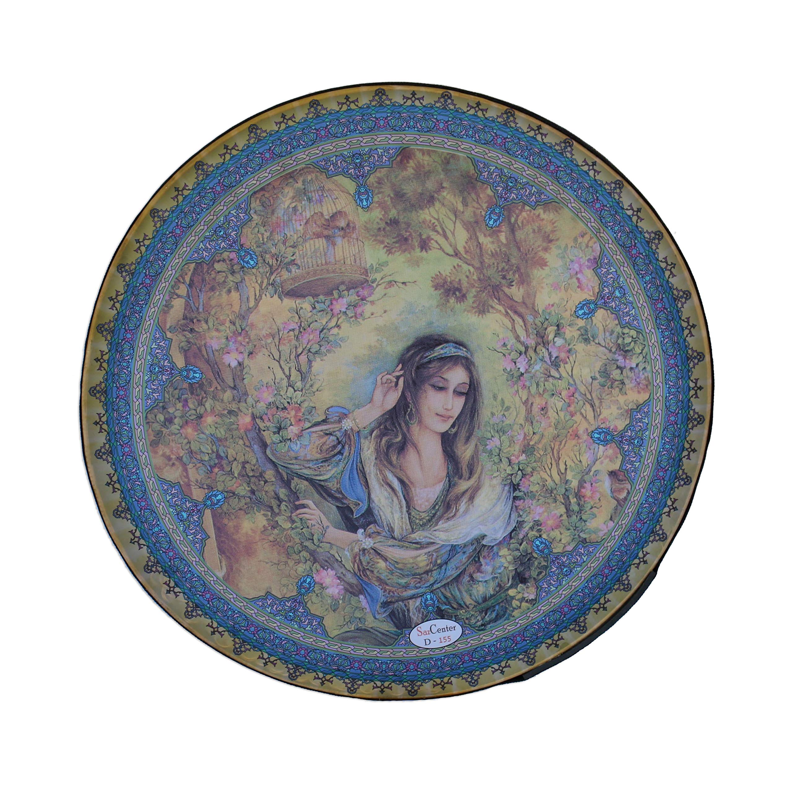 Persian Painting Daf, Deff, Def, Erbane, Bendir With Soft Case NDR-155