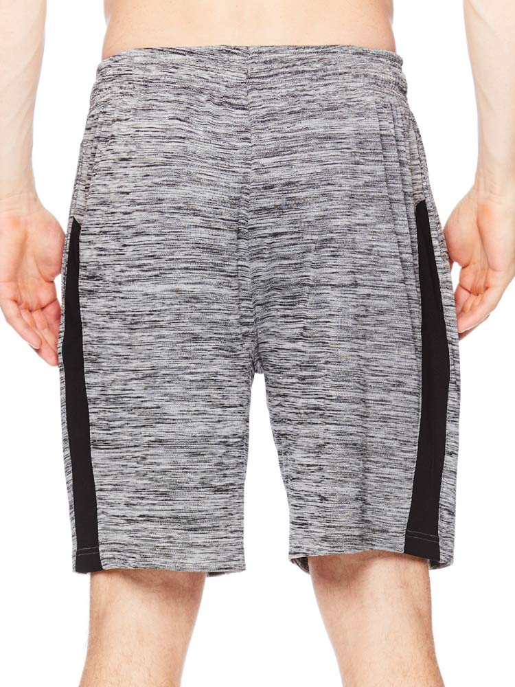 Reebok Men's Drawstring Shorts - Athletic Running & Workout Short - Cool Down Charcoal Heather, Large