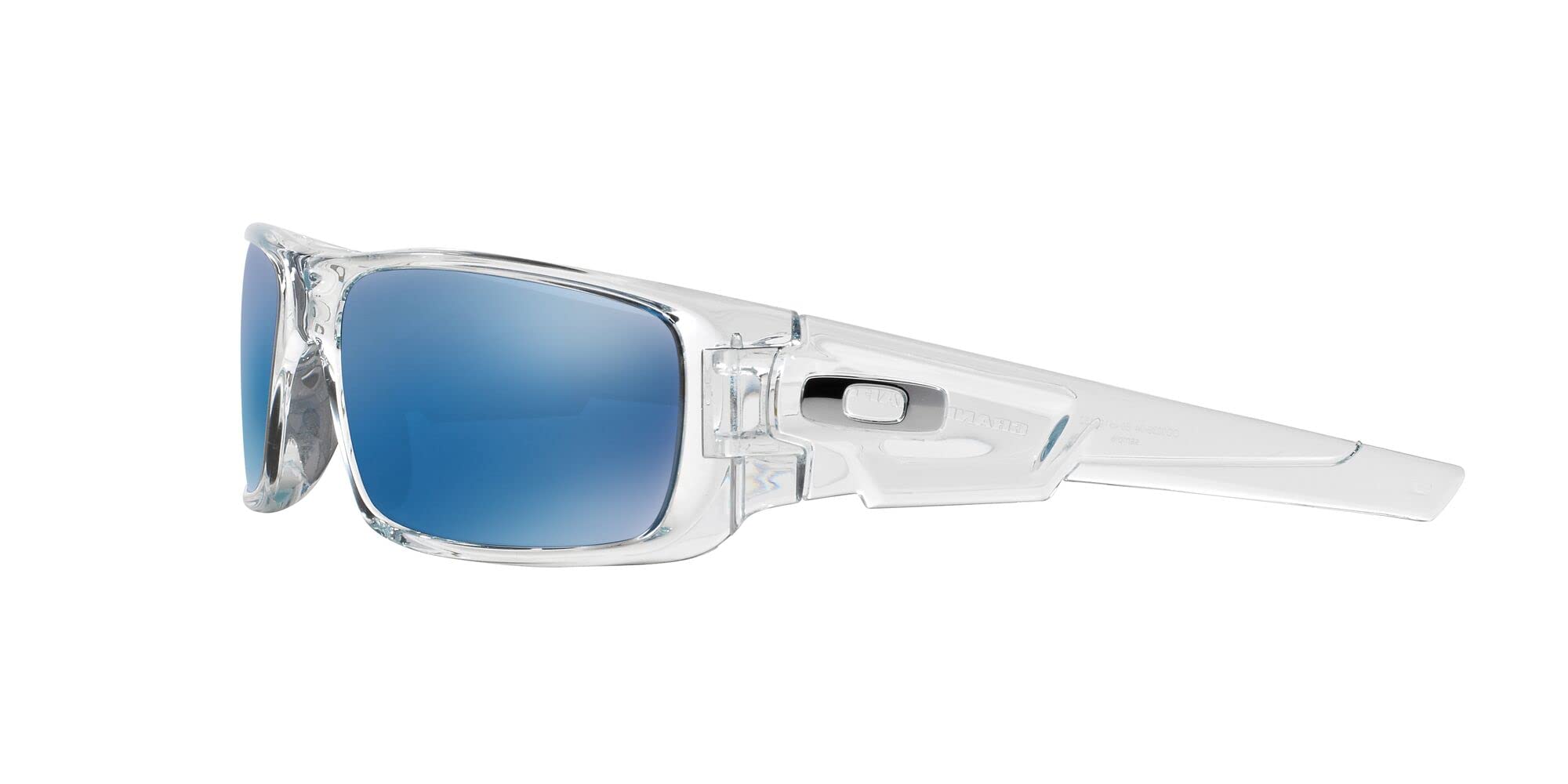 Oakley Men's OO9239 Crankshaft Rectangular Sunglasses, Polished Clear/Ice Iridium, 60 mm
