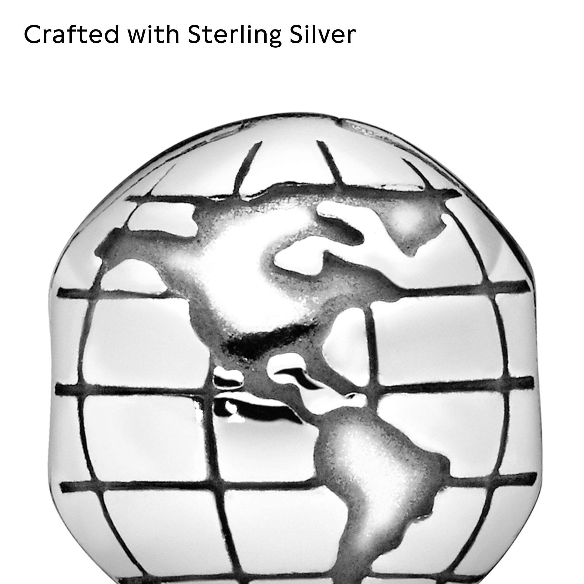 PANDORA Jewelry Globe Sterling Silver Charm