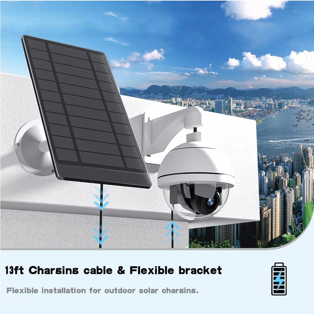 Solar Panel for Wireless Security Camera, Waterproof Solar Panel Compatible for Nest, Ring Stick Up Cam Battery and Ring Spotlight Cam Battery 5V 4.5W( 2PCS)