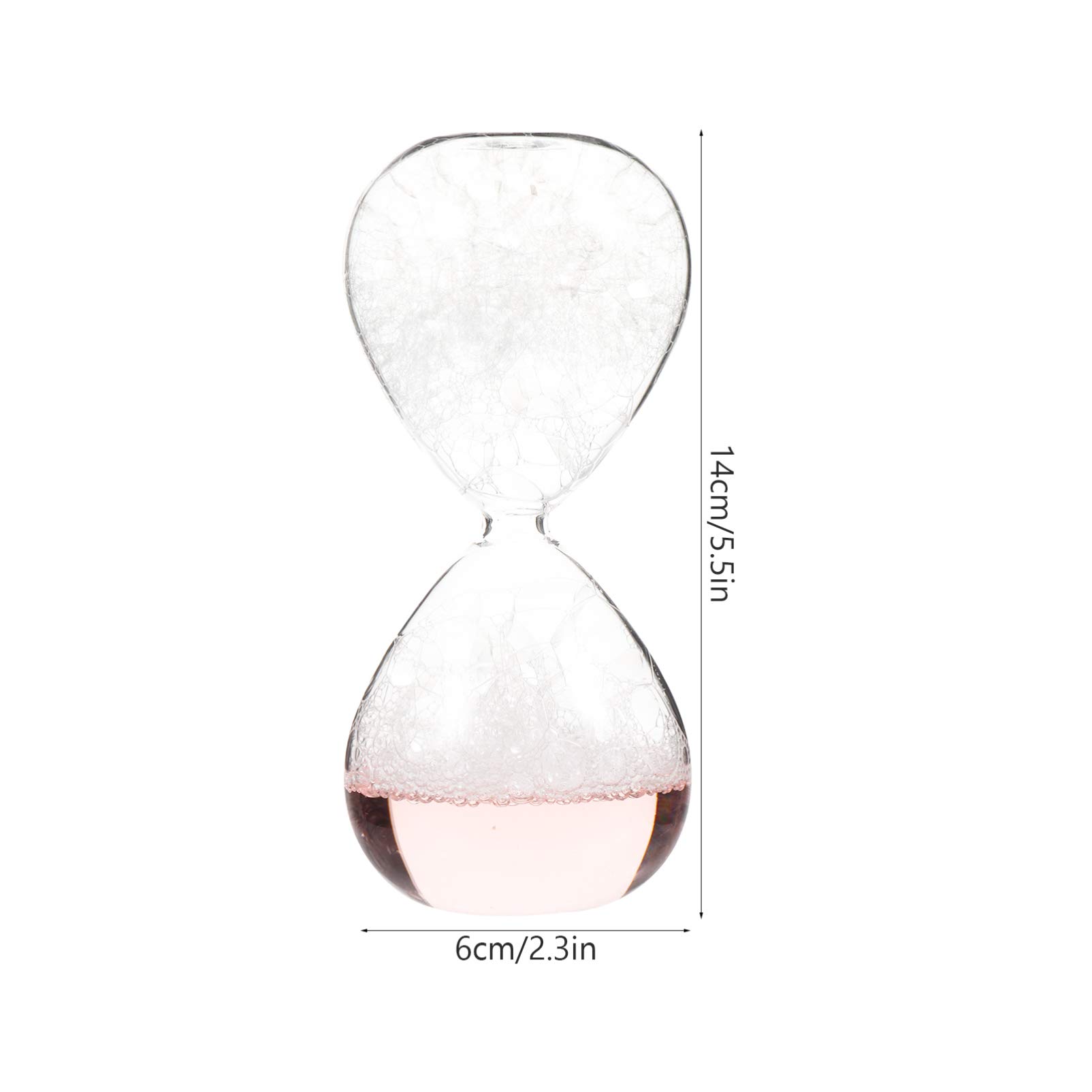 YARNOW Bubble Singing Hourglass Timer Dream Foam Crystal Hourglass Creative Glass Liquid Motion Timer Hourglass Birthday Gifts Table Decoration (Pink)