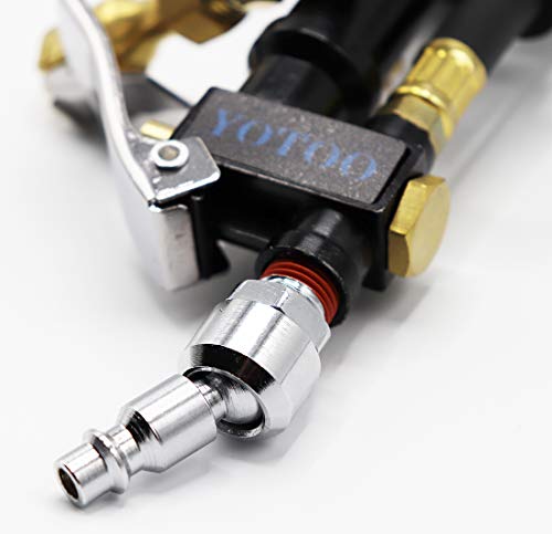 YOTOO Swivel Air Plug 1/4" Industrial Air Hose Fitting Air Quick Connect Male and Female Plugs with 1/4"-18 NPT Thread. 6-Piece Pack