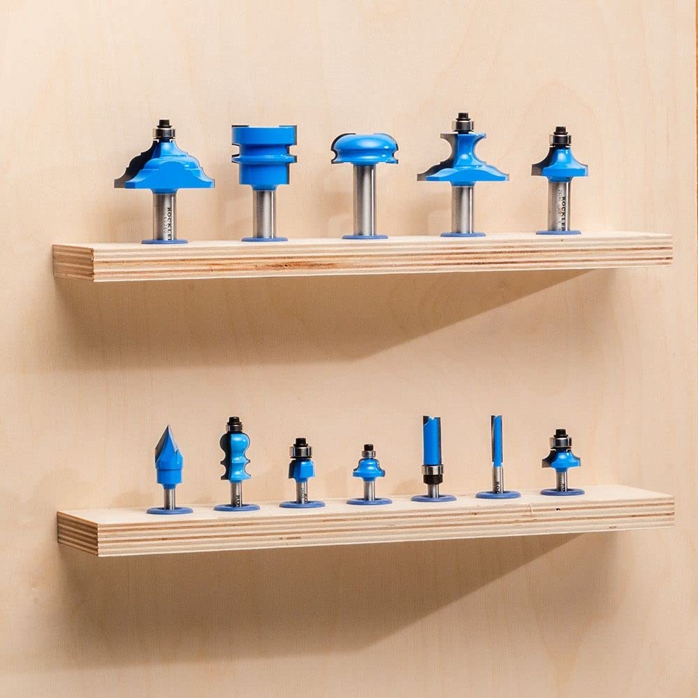 Router Bit Storage Inserts (10 Pack) - Holds 1/4β & 1/2β Shank Router Bits for Horizontal or Vertical Storage β Durable Molded Polyethylene Router Bit Storage Set β Neat, Clean Storage for Router Bits