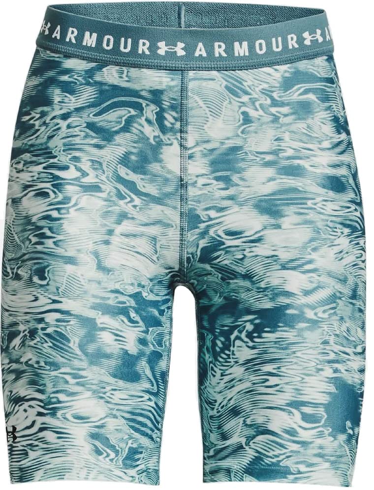Under Armour Women's HeatGear Armour Bike Shorts (Jade/Summit White, Medium)