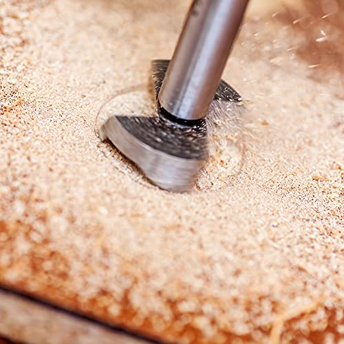 uxcell Forstner Drill Bits Set 24mm Dia. & 25mm Dia. Tungsten Carbide Wood Hole Saw Auger Opener, Woodworking Hinge Hole Drilling Boring Bit Cutter