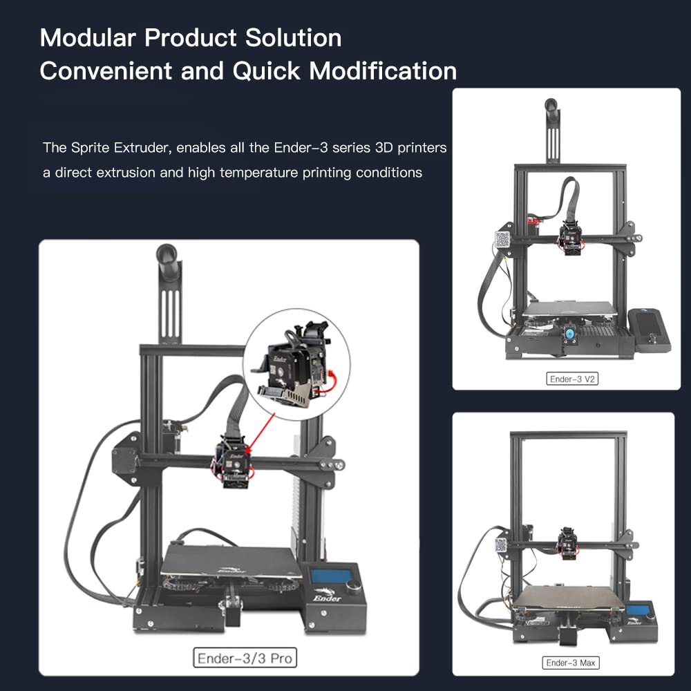 Official Direct Drive Extruder Kit,New Sprite Extruder Pro Upgrade Kit for Creality Ender 3/Ender 3 V2/Ender 3 Pro/Ender 3 S1/CR-10 Smart Pro 3D Printers,Support 1.5mm Filament