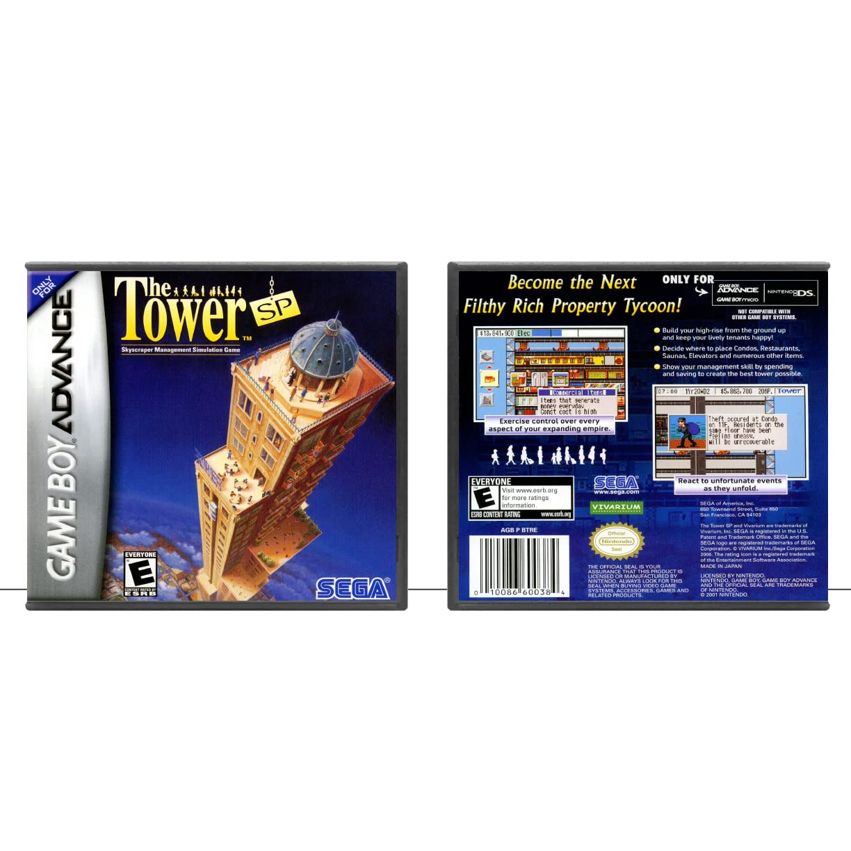 Tower SP, The | (GBA) Game Boy Advance - Game Case Only - No Game