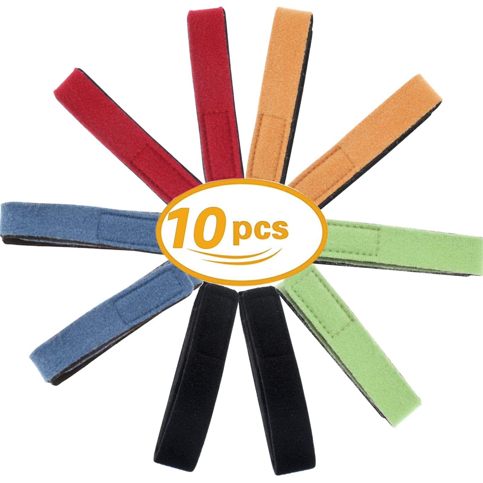 Zsrivk 10pcs Fishing Rod Belts Stretchy Magic Stick Fixing Strap Fishing Pole Ties for Orangizing Casting, Spinning Rods and Fly Rods