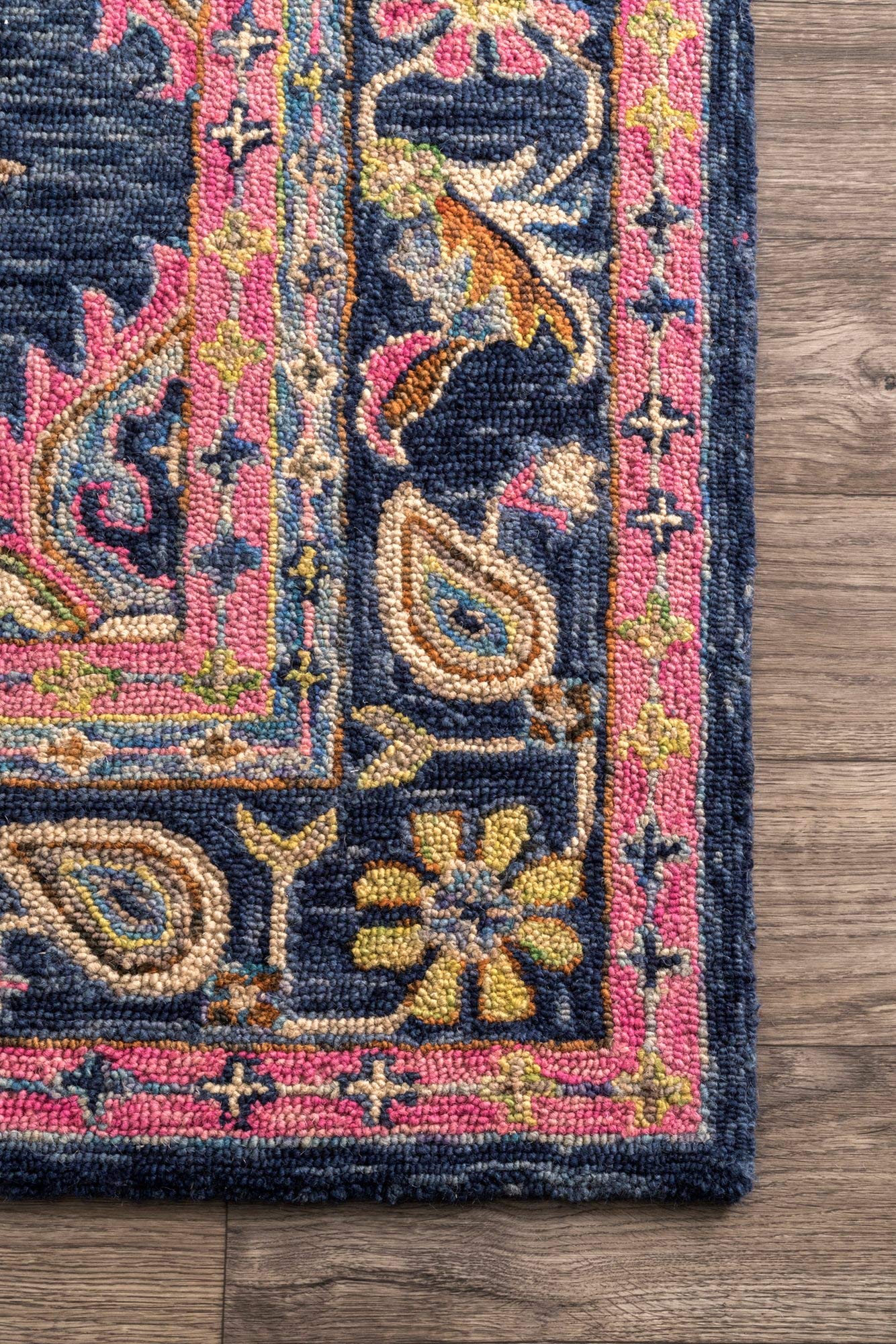 nuLOOM Handmade Whitney Southwestern Area Rug, 5x8, Navy