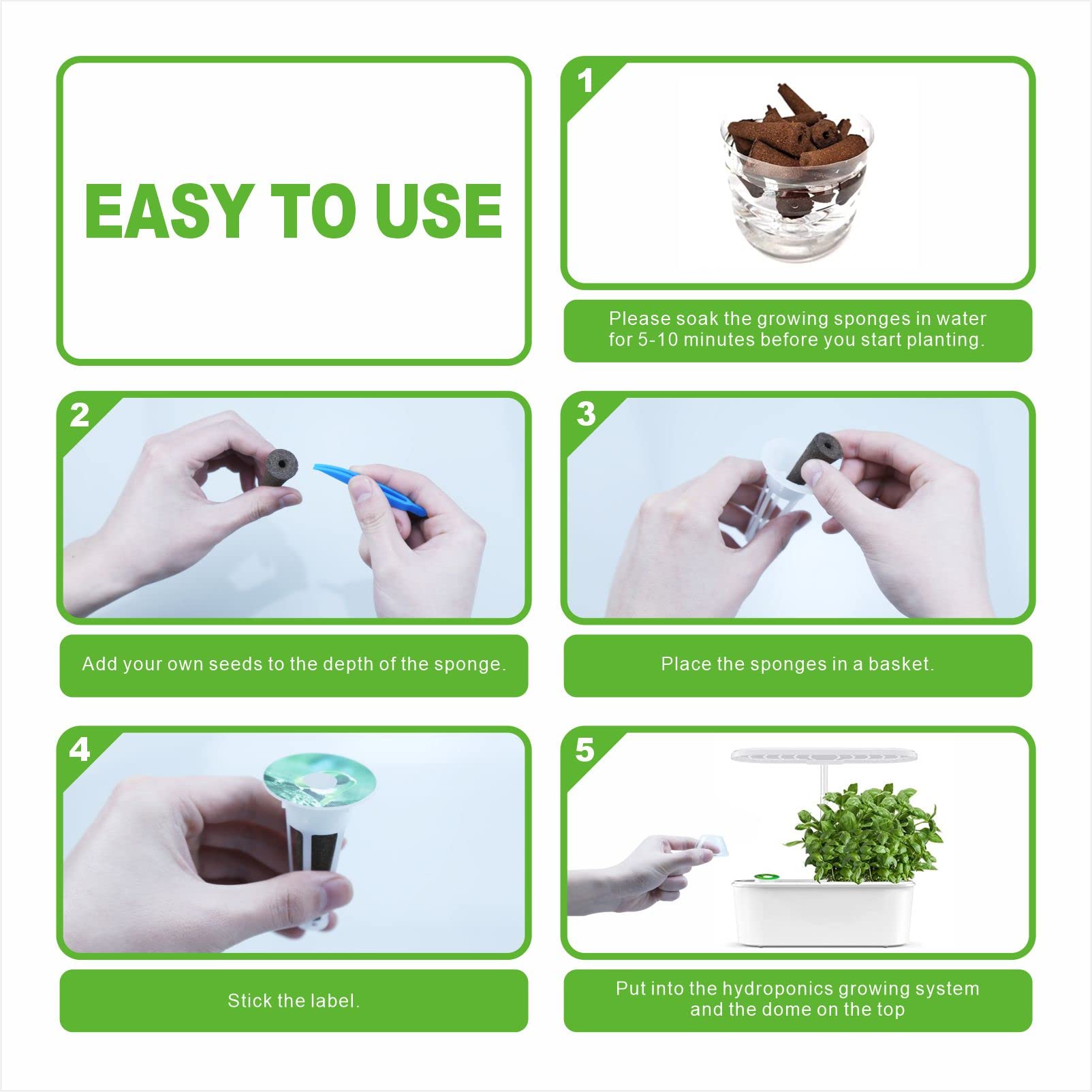 XFVFXZZ 121 Pcs Seed Pods Kit Compatible with Aerogarden, Suitable for Hydroponics Growing System for a Variety of Plants, Outdoor and Indoor Hydroponics Supplies
