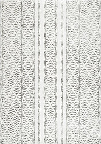 nuLOOM Sarina Tribal Diamonds Area Rug, 8x10, Grey