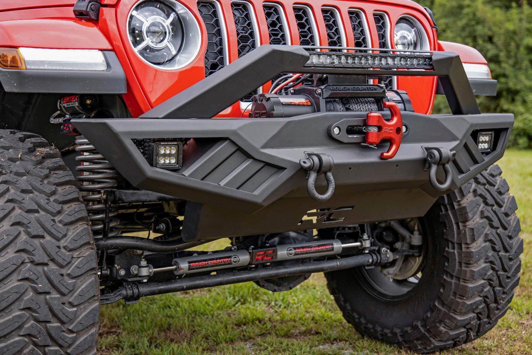 Rough Country Full Width Off-Road Front Bumper for 07-24 Jeep JK,JL,JT - 10645A