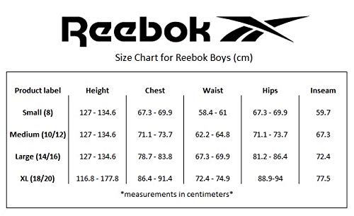 Reebok Boys Basketball Shorts - Performance Athletic Shorts for Boys, Size Small, Black/Vector Logo