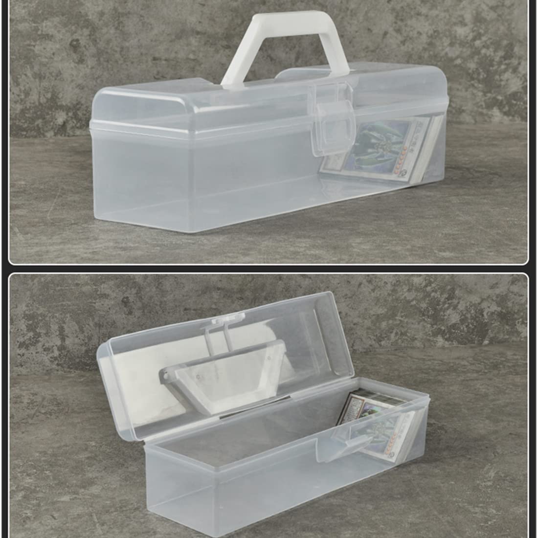 YUZUHOME White Yugioh Deck Box, Storage Case for Yugioh Cards, Yugioh Card Holder,Clear- 1 Pack