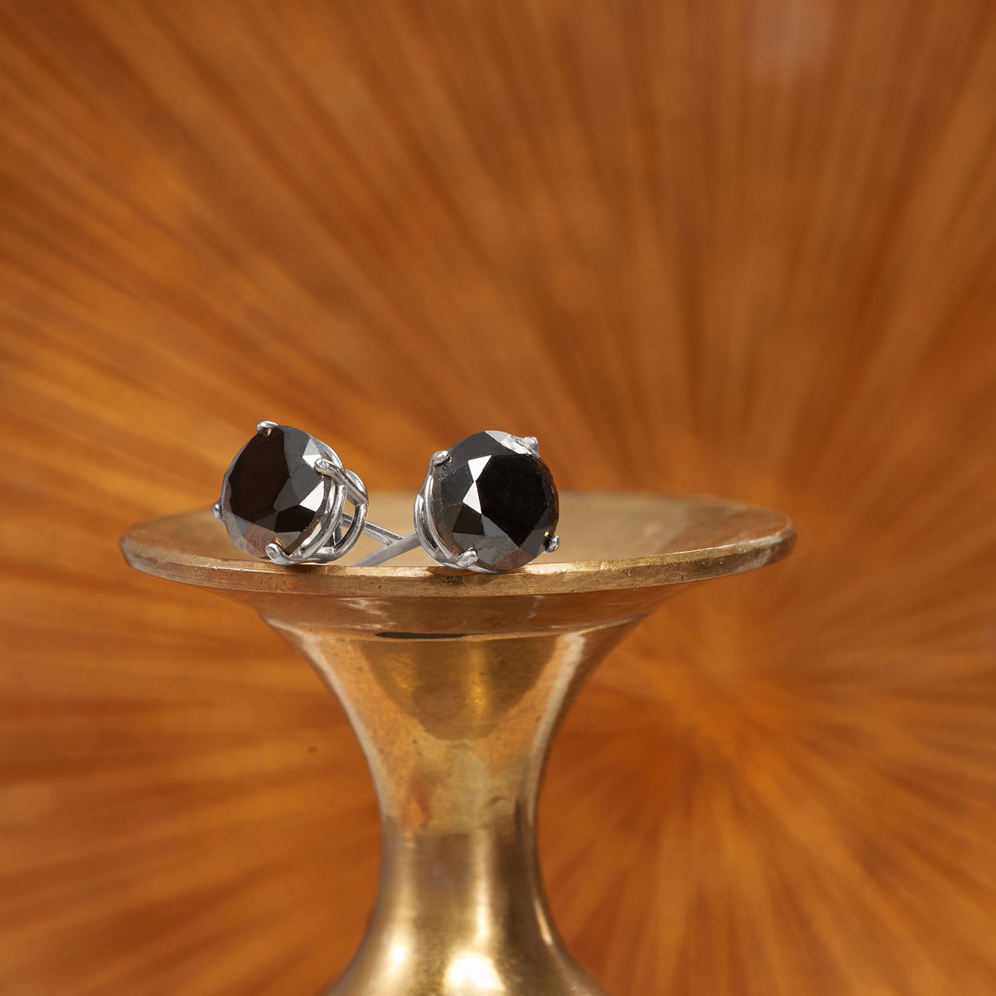 Ross-Simons 2.00 ct. t.w. Black Diamond Stud Earrings in 14kt White Gold
