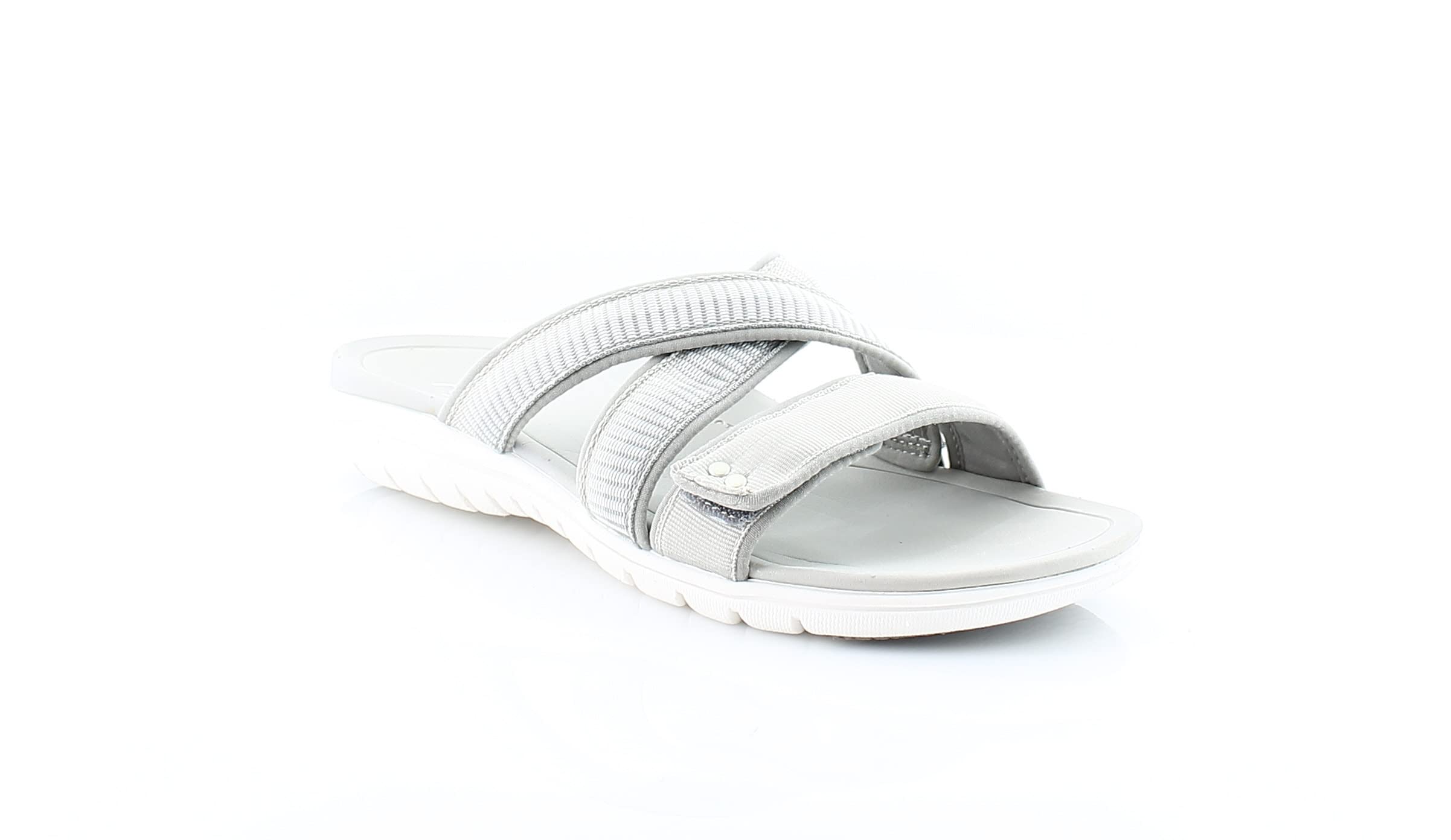 Ryka Womens SAGE Slip On Casual Slide Sandals Gray 7.5 Medium (B,M)