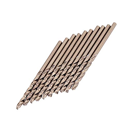 YWBL-WH Hss Twist Drill,M35 Cobalt Drill Bit Set 1mm-5mm HSS Twist Drill Bits for Drilling Stainless Steel Cast Iron Metal(3mm)