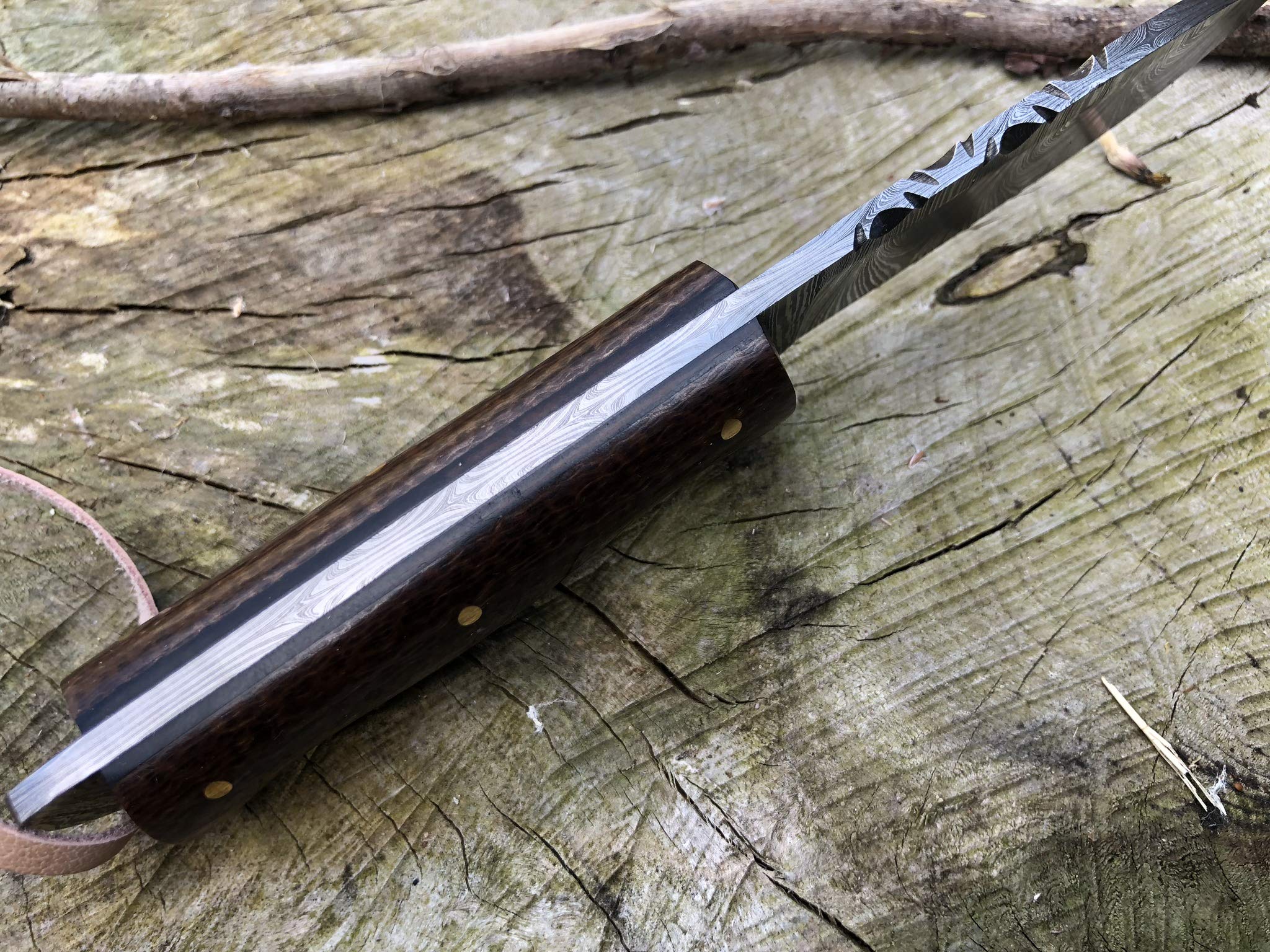 Perkin Damascus Steel Hunting Knife With Sheath Skinner Knife - SK1300