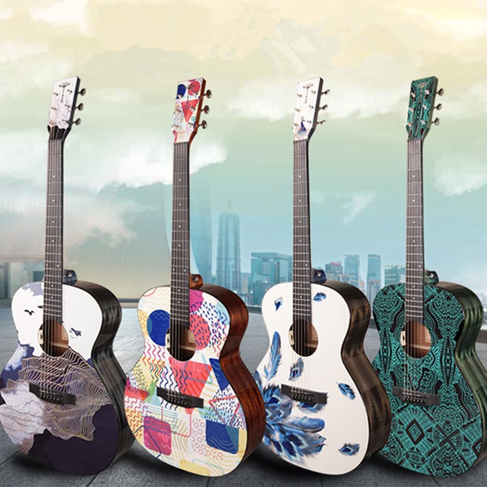 YYFANG Folk Guitar, Excellent Resonance Characteristics, Wide Dynamic Range, Smooth and Bright Sound Quality, Excellent Stability, Precise and Stable Tuning (Color : Natural, Size : 40 inches)