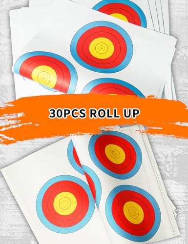 THREE ARCHERS 3 SPOT Vegas Targets Face 30pcs Archery Targets Official Vegas Paper Indoor & Outdoor