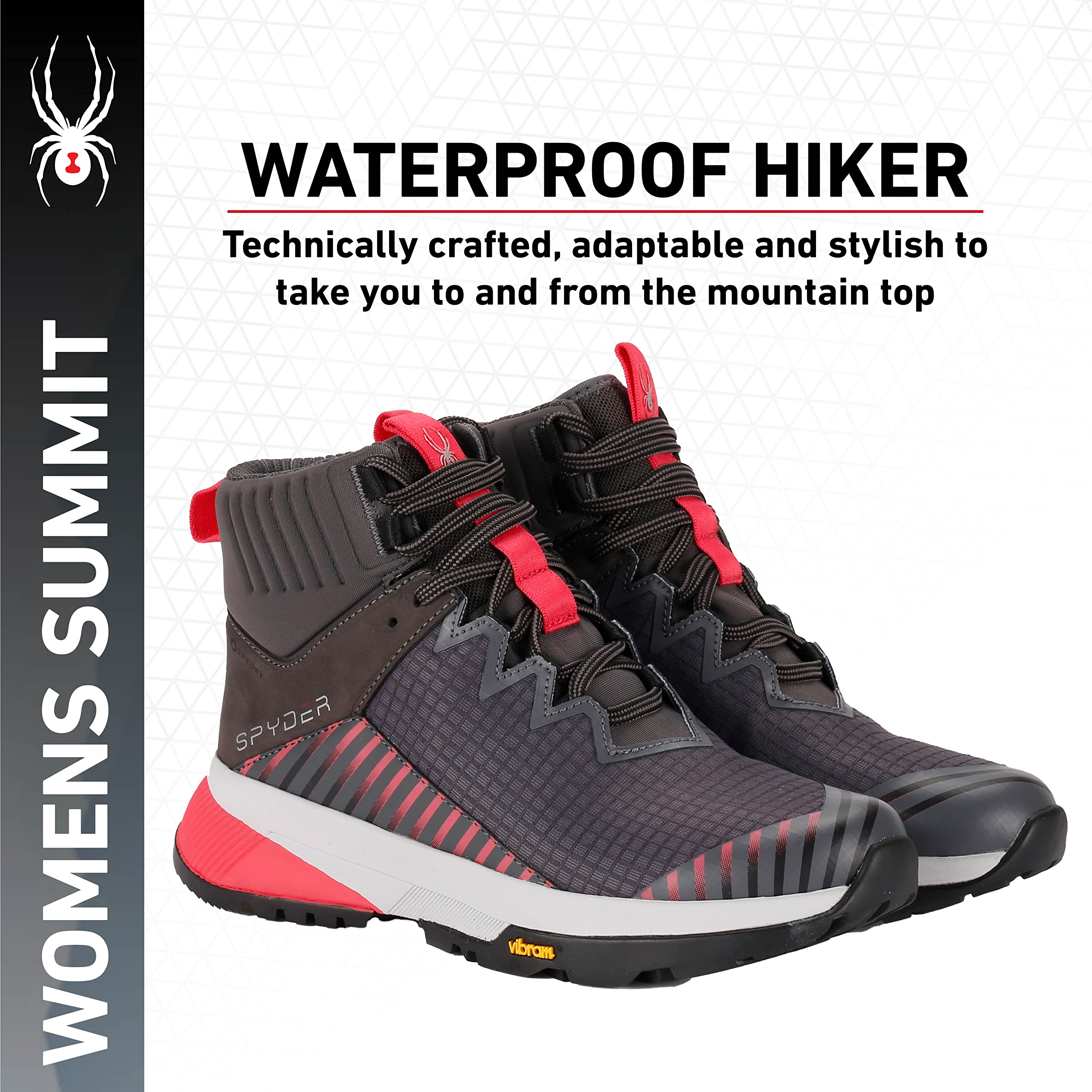 Spyder Women's Trail Running Shoes Summit, Dark Grey, 8