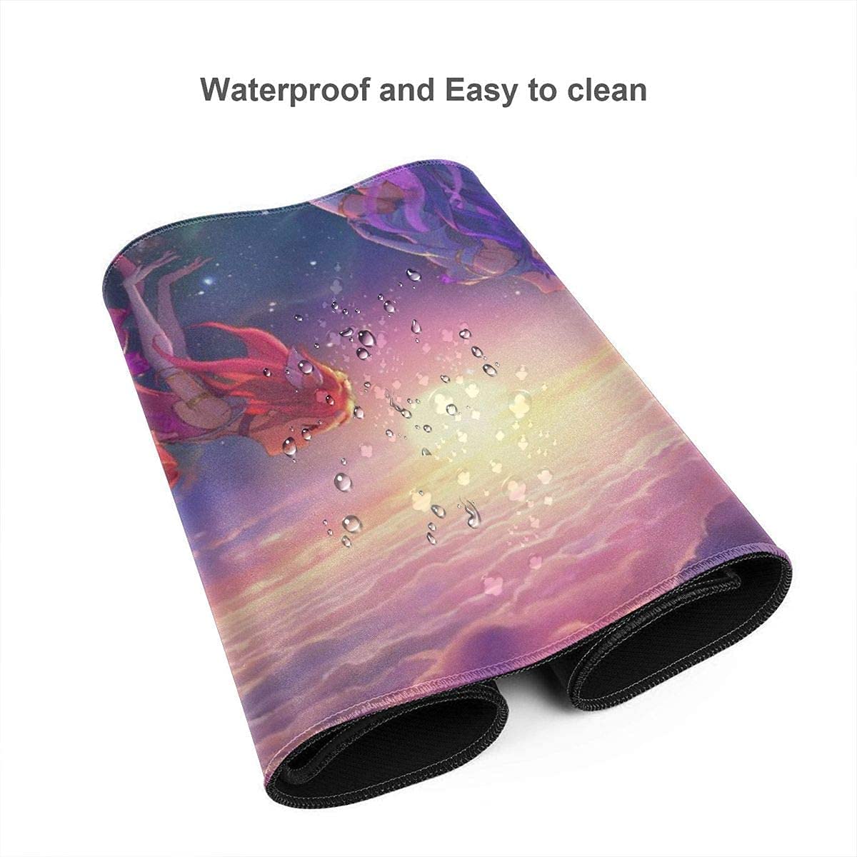 Professional Gaming Mouse Pad Poro, Mousepad Non-Slip Rubber Base Mouse Mat, 4mm Thick Glowing Keyboard and Mouse Combo Pad, Computer & Laptop Mouse pad 11.8" x 23.6"