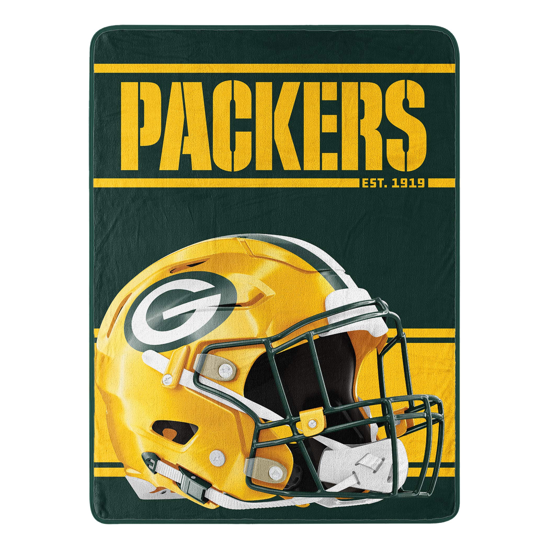 Northwest NFL Green Bay Packers 46x60 Micro Raschel Run Design RolledBlanket, Team Colors, One Size (1NFL059050017RET)