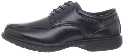 Nunn Bush Men's Bartole Street Bicycle Toe Oxford Lace Up with KORE Slip Resistant Comfort Technology, Black, 11 X-Wide US