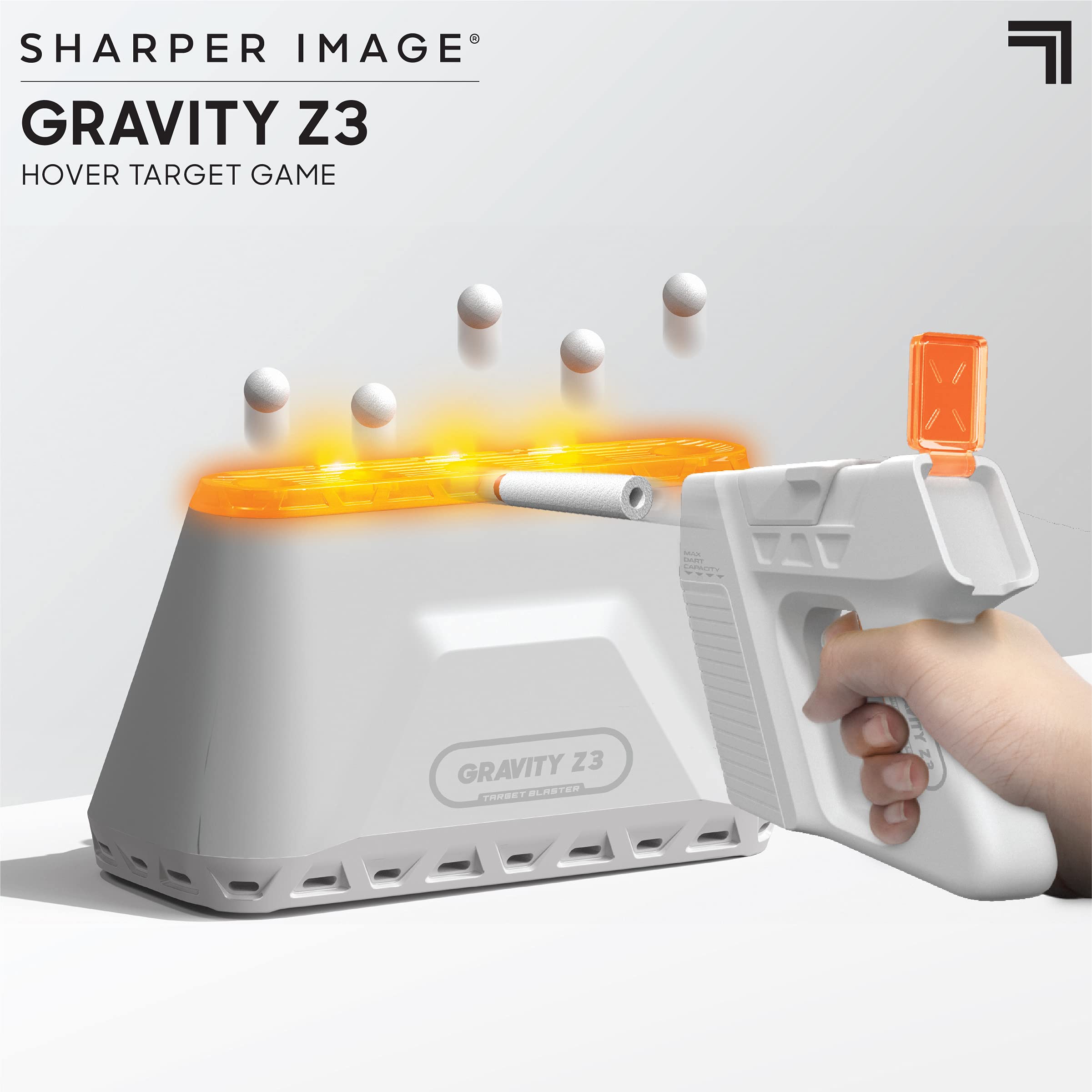 Sharper Image LED Hovering Target Shootout Set, 5 Floating Balls and 3 Bullseyes