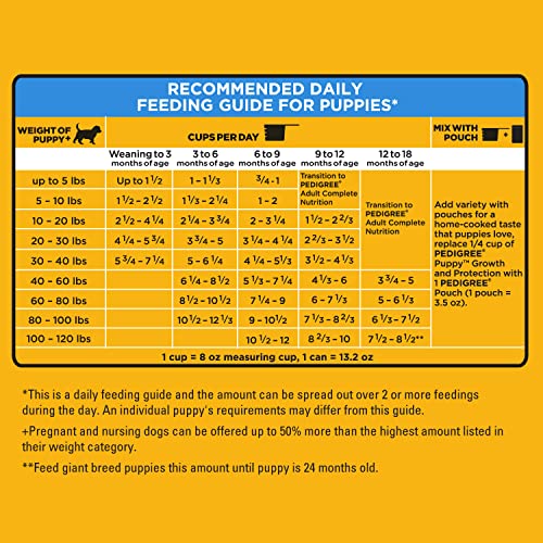 PEDIGREE Puppy Growth & Protection Dry Dog Food Grilled Steak & Vegetable Flavor, 3.5 lb. Bag