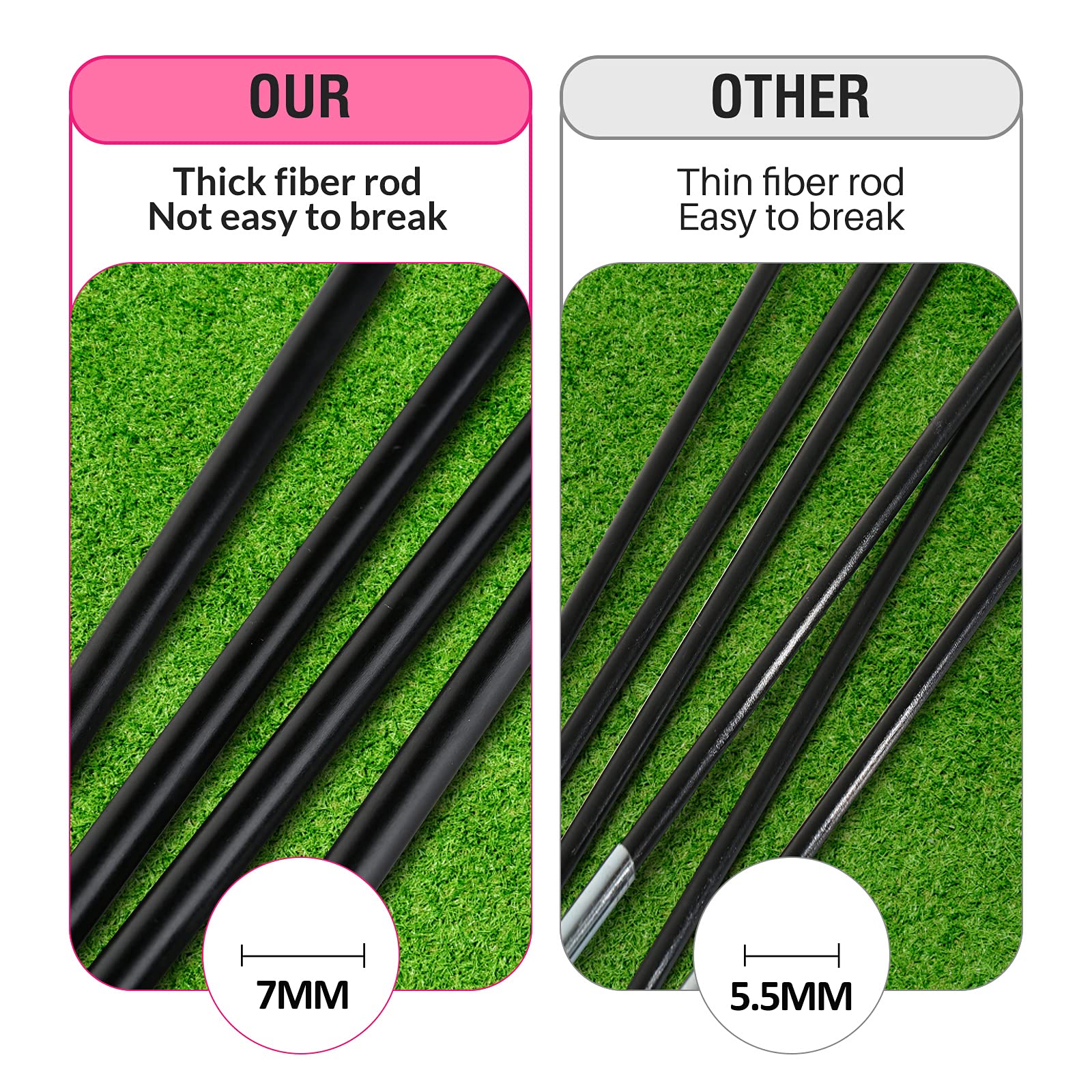 Soccer Goal for Backyard Set of 2 - Size 2.9'x2.4' Portable Pop Up Practice Mini Soccer Goals with Carry Case - Lightweight and Foldable - Ideal for Kids Age 1-8