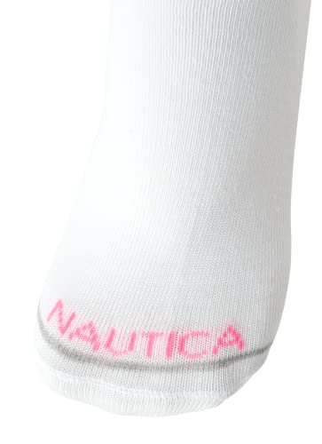 Nautica Women''s Socks - Lightweight Athletic Low Cut Socks (6 Pack), Size 4-10, White - 10 Pack