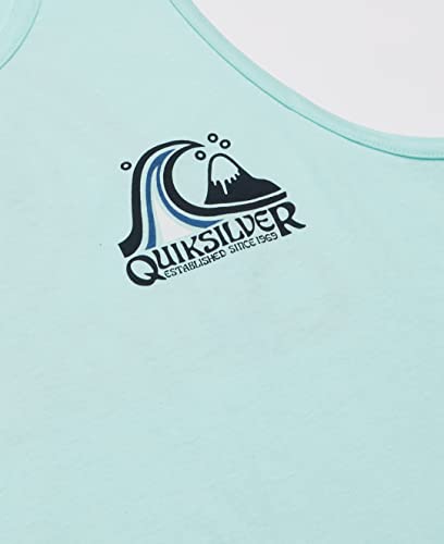 Quiksilver Men's Logo Art Tank Top T-Shirt Tee, Blue Light AQYZT07984, Small