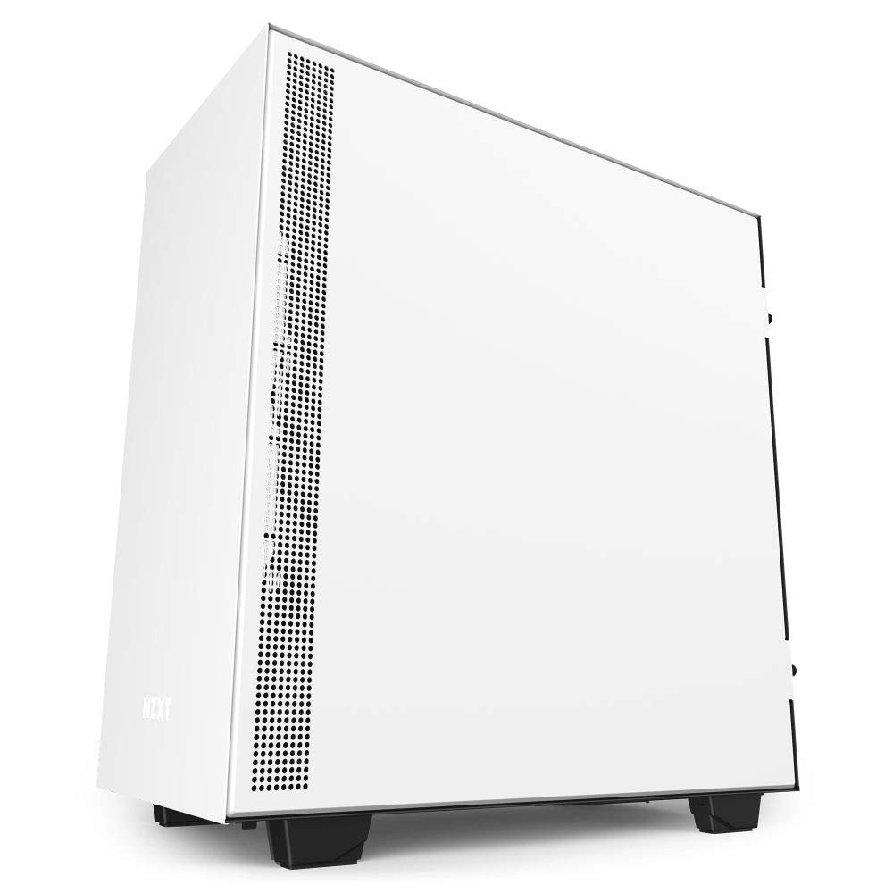 NZXT H510 - CA-H510B-W1 - Compact ATX Mid-Tower PC Gaming Case - Front I/O USB Type-C Port - Tempered Glass Side Panel - Cable Management System - Water-Cooling Ready - White/Black