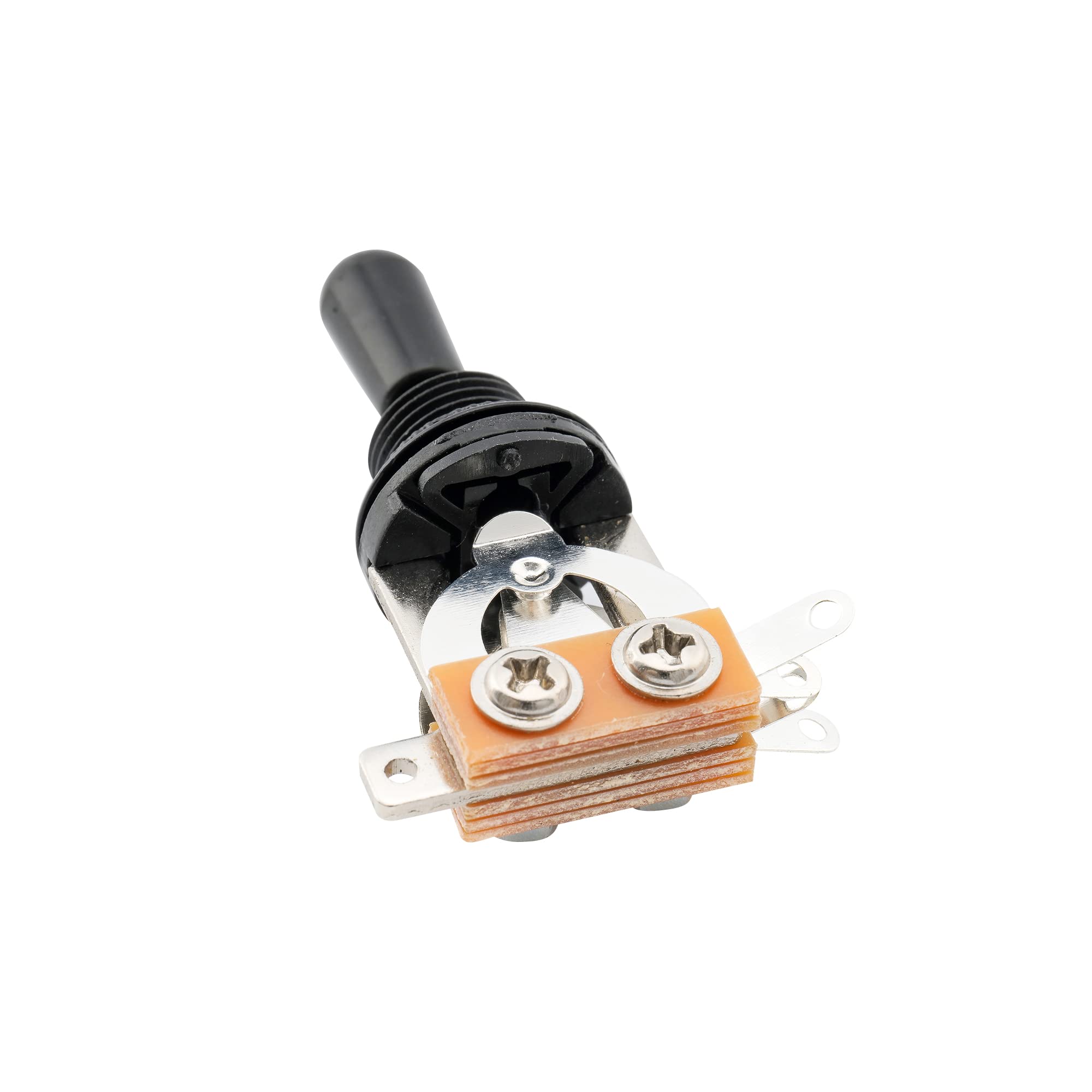 Musiclily Metric 3 Way Short Straight Guitar Toggle Switch Pickup Selector for Epiphone Les Paul Electric Guitar,Black Top with Black Tip
