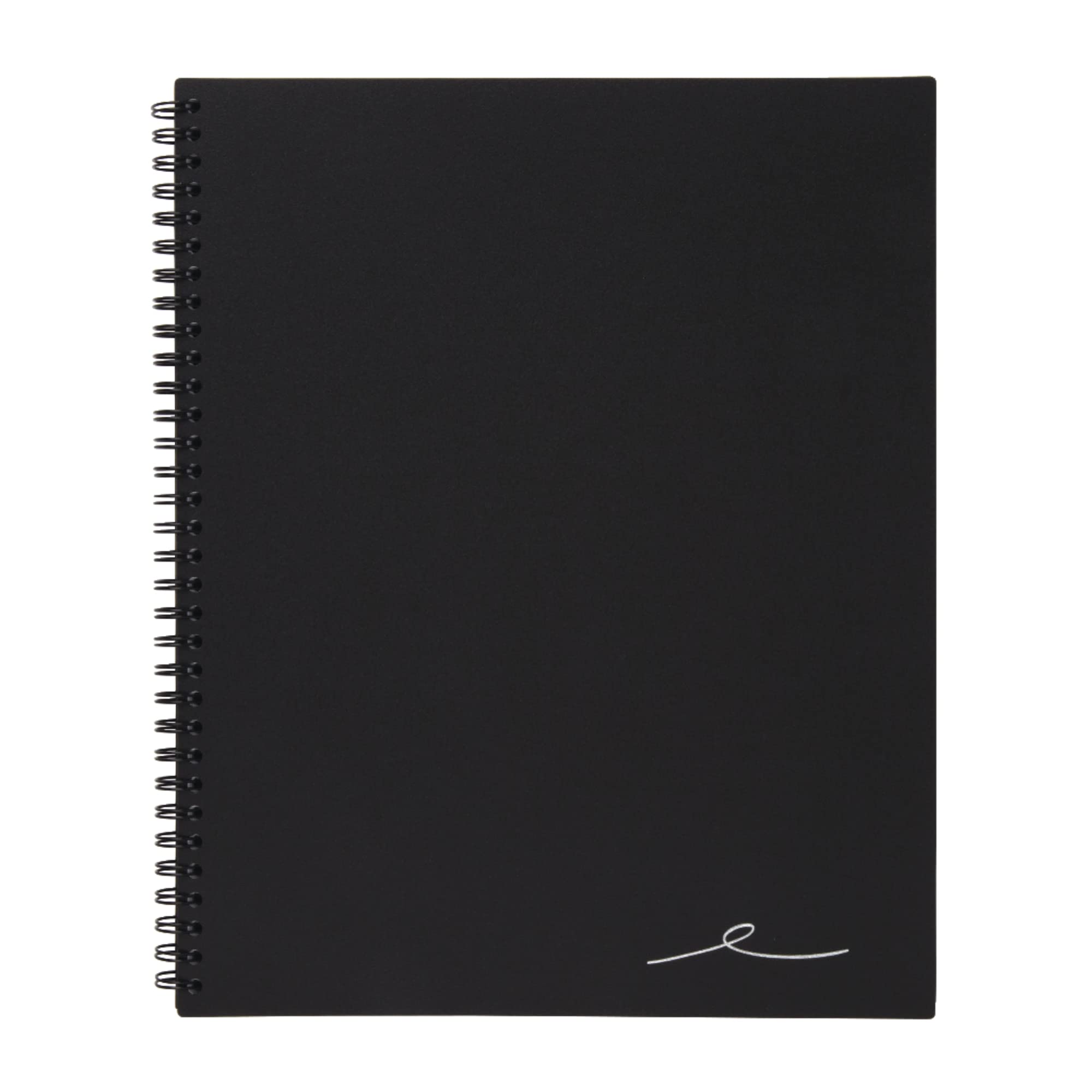 Office Depot Wirebound Notebook, 8 7/8in. x 11in., 1 Subject, Narrow Ruled, 160 Pages (80 Sheets), Black, ODUS1402-027