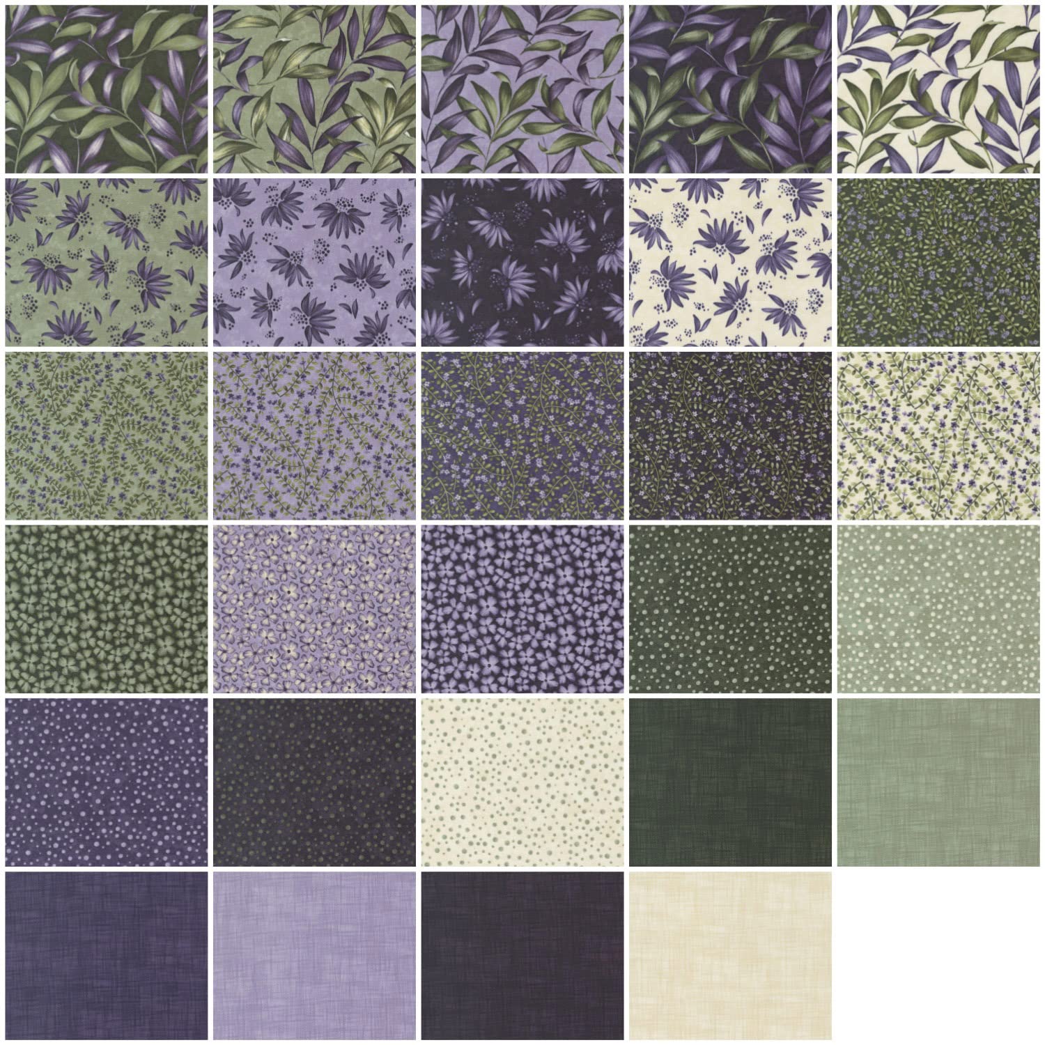 Moda Fabrics Wild Iris Charm Pack by Holly Taylor; 42-5'' Precut Fabric Quilt Squares
